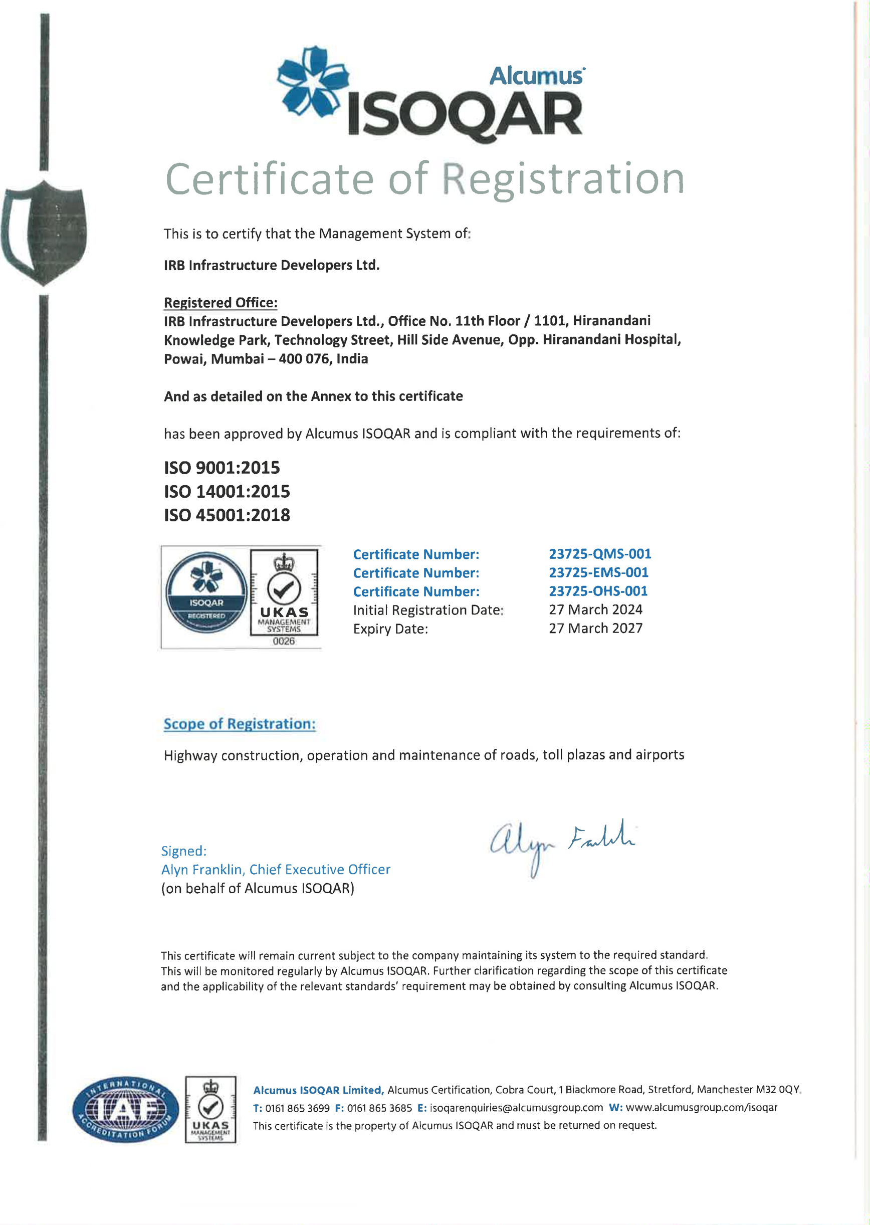 Welcome to IRB Infrastructure Developers